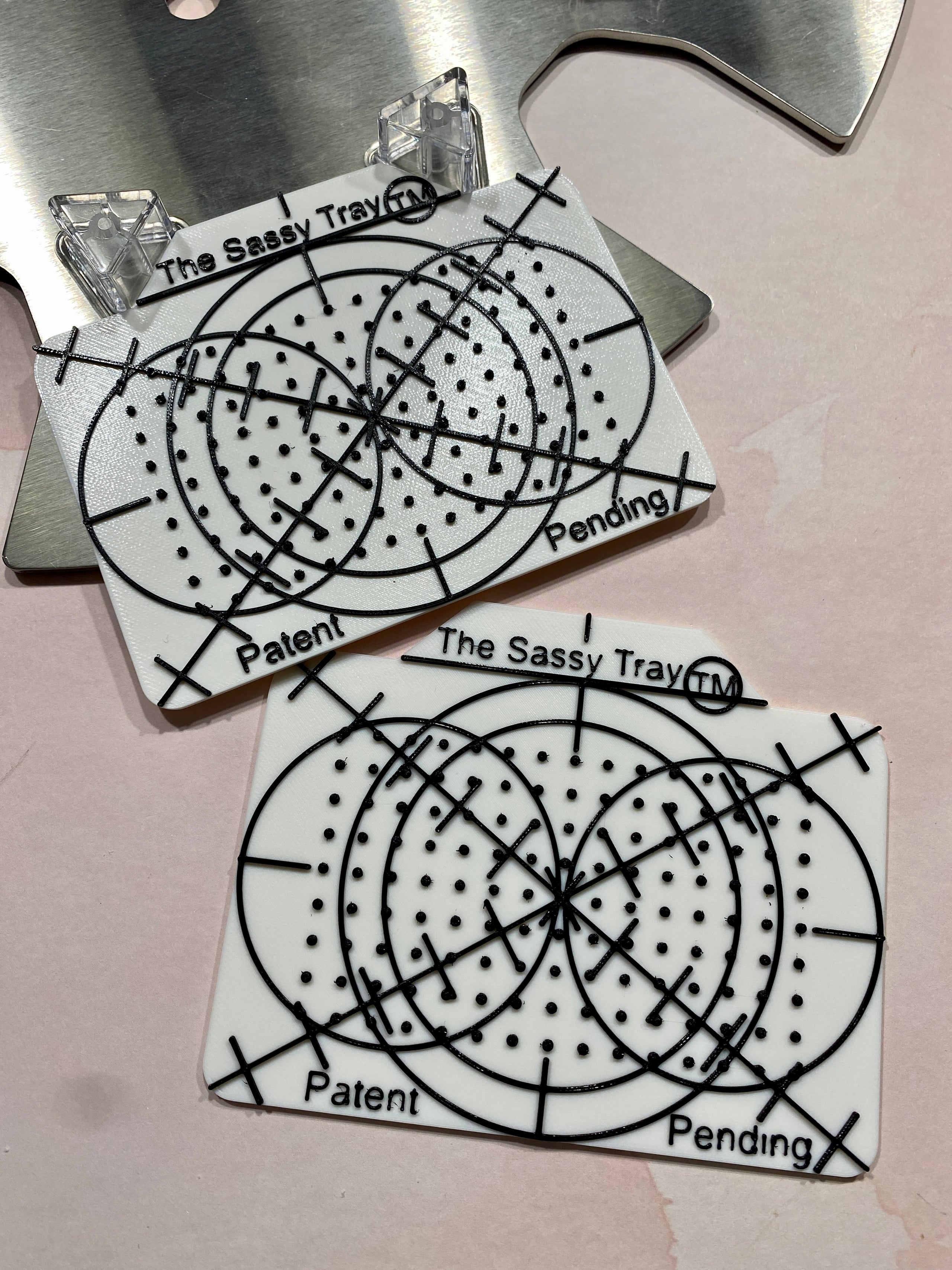 The Sassy Tray Large With Circles Set Of 6 For Triangle Peg Alignment The Sassy Tray