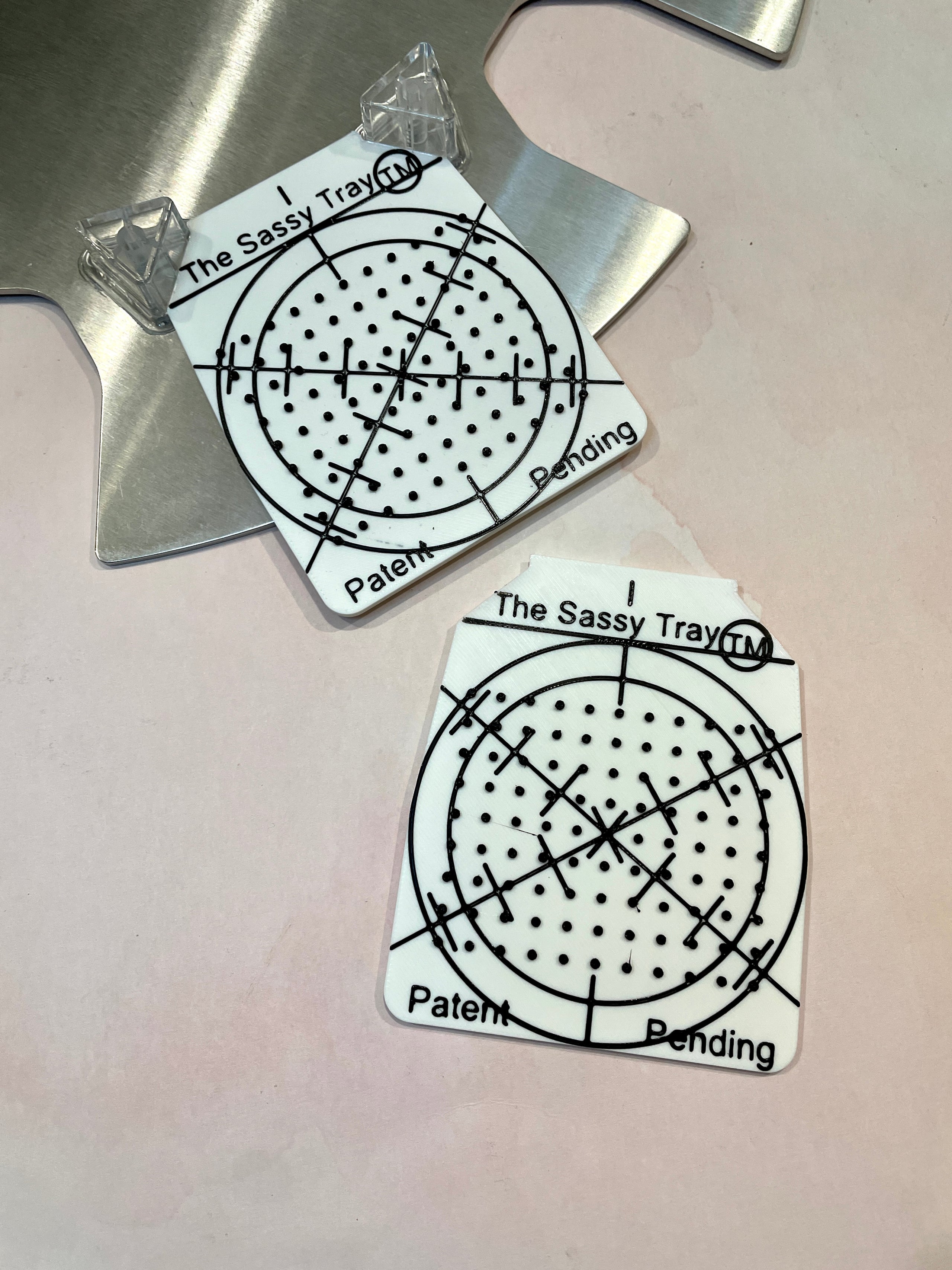 The Sassy Tray® Small With Circles Set Of 12 For Triangle Peg Alignment The Sassy Tray®